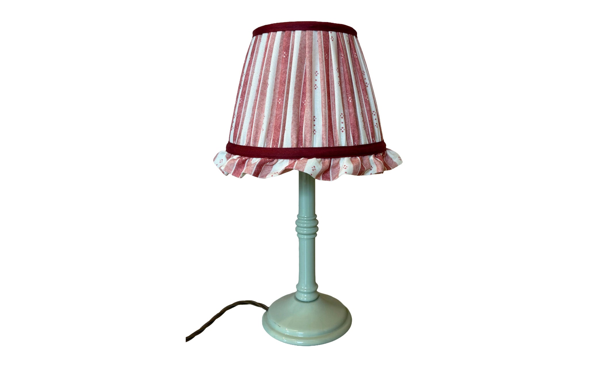 The Salzburg Stripe Lampshade by Imogen Pope London (Red & Pink)
